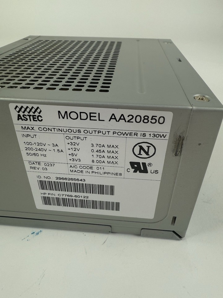 HP DesignJet 800 500 Power Supply C7769-60122 AA20850 | eBay