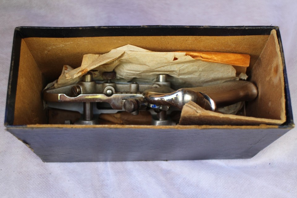Vintage Record No. 044 Plough Plane with 8 Cutters, Depth Stop and ...