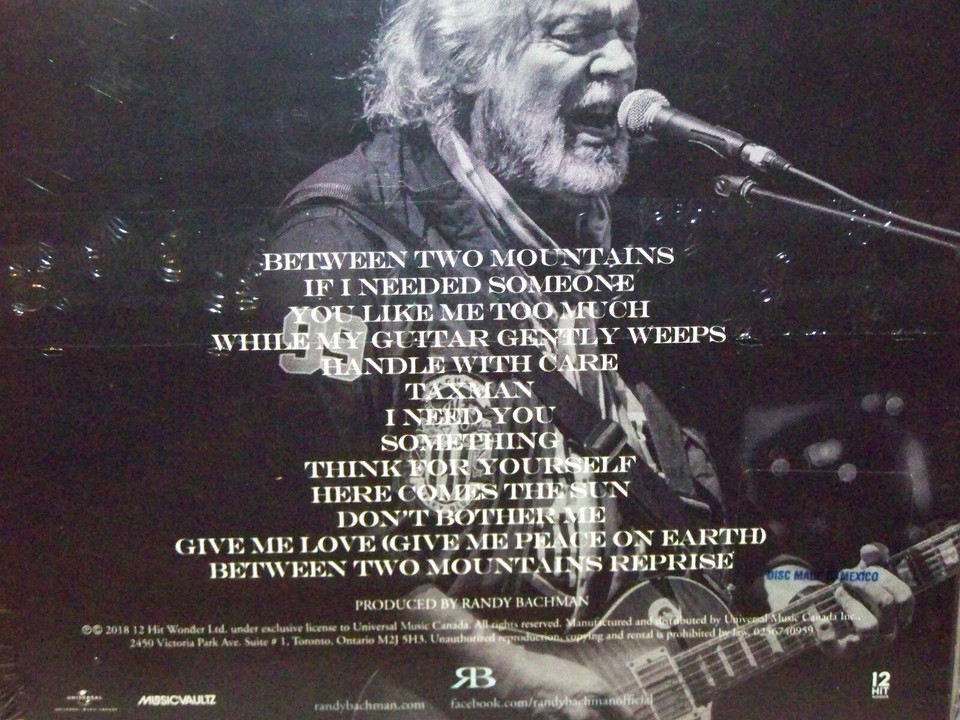 RANDY BACHMAN "SONGS OF GEORGE HARRISON" TRIBUTE TO GEORGE CD ...