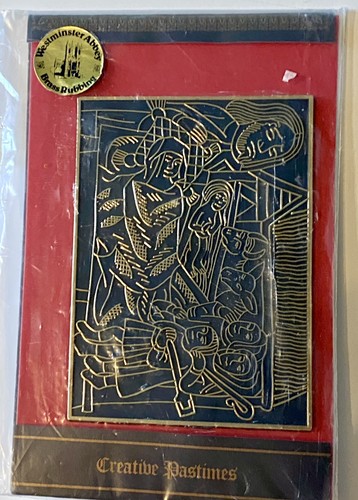 Vintage Creative Pastimes Nativity Westminster Abbey Brass Rubbing Kit ...