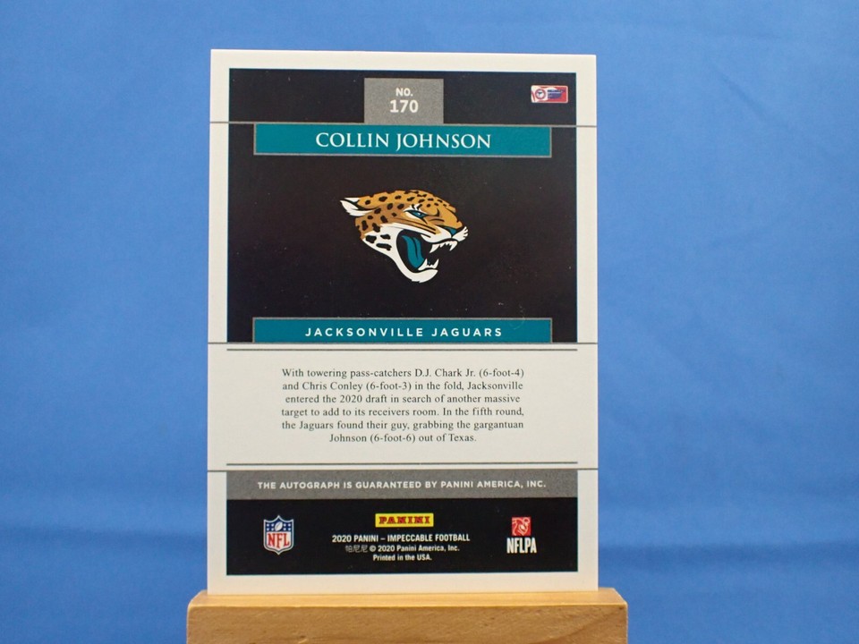 Collin Johnson Impeccable 2020 RC Rookie Autograph Auto #170 /49 | eBay