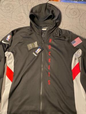 NIKE USA HOUSTON ROCKETS NBA BASKETBALL HOODIE JACKET SIZE 2XLT MEN ...