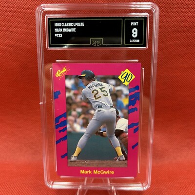 1990 Classic Baseball #T33 Mark McGwire Oakland Athletics MLB GMA 9 | eBay