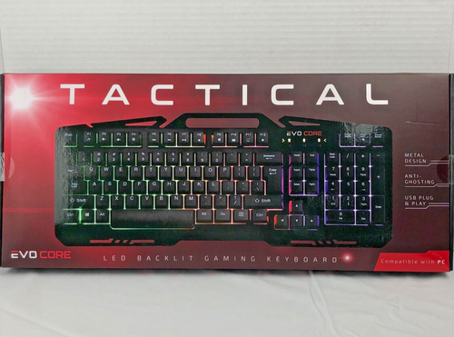 Gaming Keyboard LED Backlight RGB Tactical by Evo Core NEW IN BOX | eBay