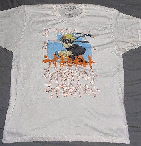 NARUTO shirt men’s XL white Shippuden Collection KAKASHI anime graphic ...