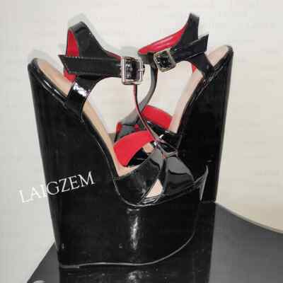 Women's Sandals 25CM Steep Wedges 10CM Platform High Heels Open Toe ...