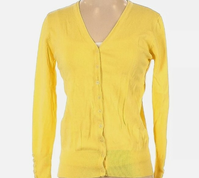 Cielo Cardigan Lemon Button Up Long Sleeve Soft Knit Sweater Size 1X | eBay