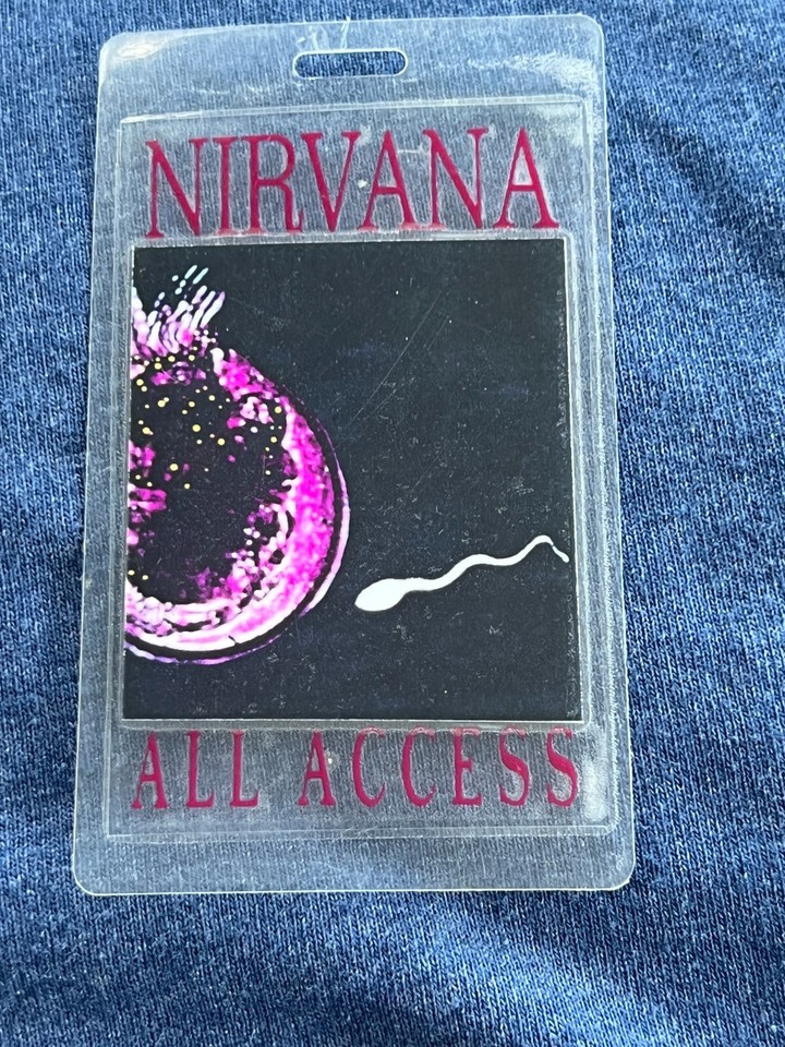 NIRVANA 1992 TOUR LAMINATE BACKSTAGE PASS OREGON & SEATTLE SHOWS kw lp ...