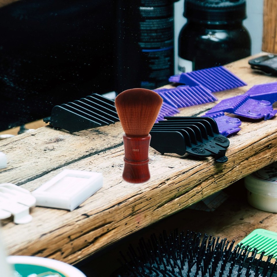 Professional Hair Cutting Brush Wooden Handle Hair Cleaning Brush Hair ...