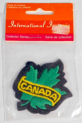 INTL INSIGNIA LTD EMBROIDERED SOUVENIR PATCH - CANADA GREEN MAPLE LEAF ...