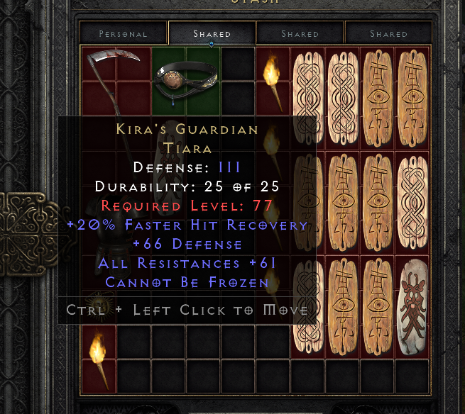 Diablo 2 - Kira's Guardian Tiara All Res, FHR Helm D2R PC Xbox Ladder ...