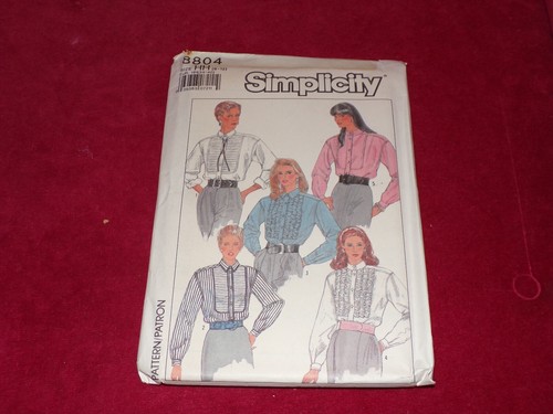 🌹 SIMPLICITY #8804 - LADIES CUTE ( 5 STYLE ) LONG SLEEVE SHIRT PATTERN ...
