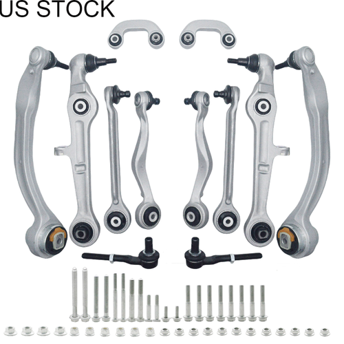 12PCS Front Upper & Lower Control Arms Kit for Audi A4 Quattro B6 B7 ...