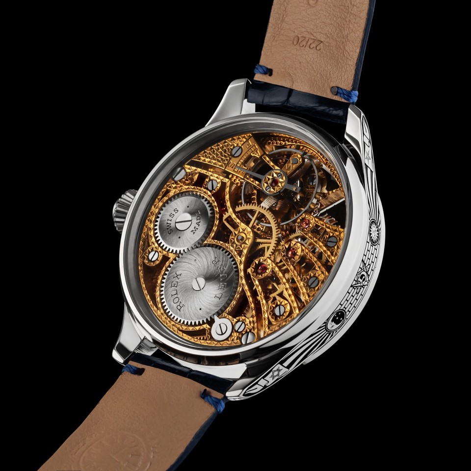 Rolex Lever movement Converted in new case Skeleton watch Freemansonry ...