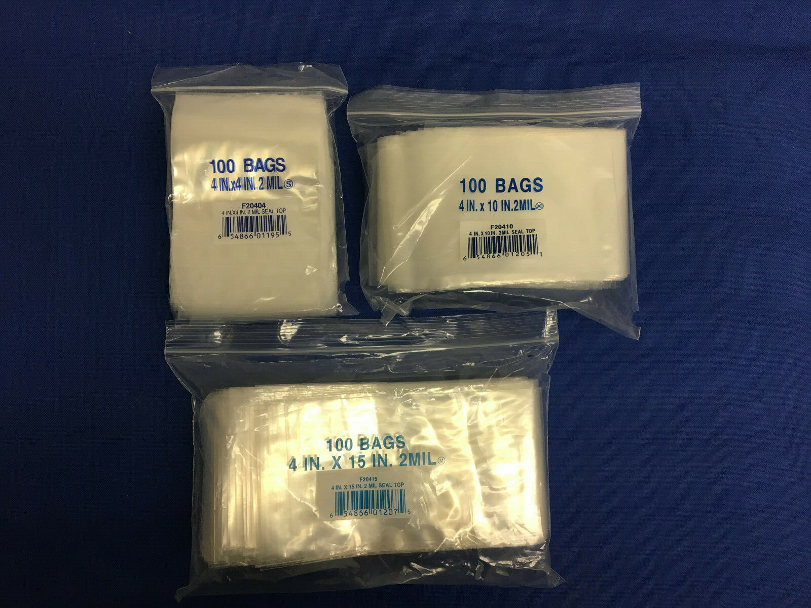 Clear Zip Seal Lock Top Re-sealable Reclosable Plastic Poly Bags 2Mil 2 ...