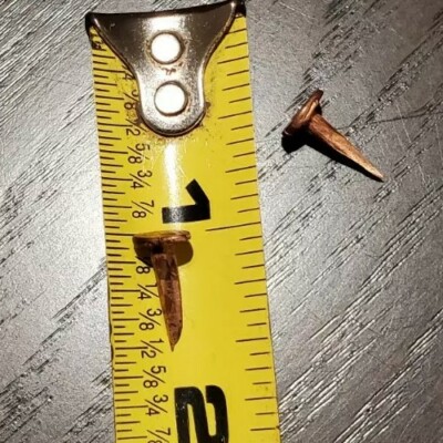 1/2" Flat Head Cut Tacks 170 VINTAGE SOLID COPPER TACKS Sharp Point | eBay