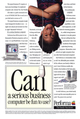 1993 Apple Performa Computer: Serious Business Computer Vintage Print ...
