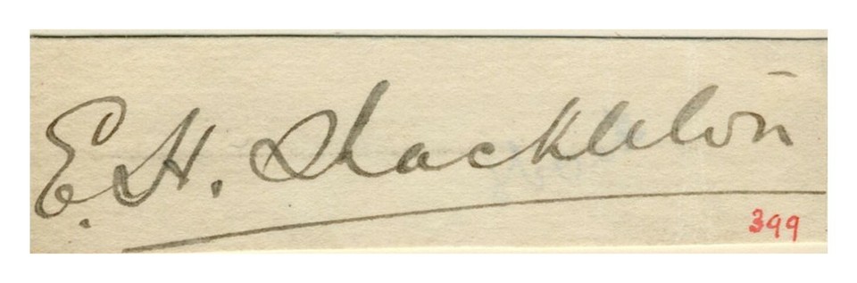 Ernest Shackleton Superb Autograph Clip - the Best of the Best ...