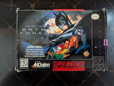 Batman Forever - SNES 1995 Super Nintendo - CIB Complete + Poster ...