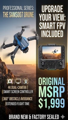 SMS MAX Professional Drone SAMS007 - 4K Dual Camera, Obstacle Avoidance ...