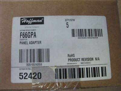 Case of Five (5) Hoffman F66GPA Wireway Panel Adapter 6" x 6" Steel ...