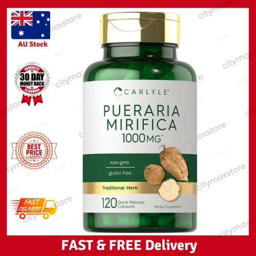 Pueraria Mirifica Capsules | 1000Mg | 120 Capsules | Non-Gmo & Gluten ...