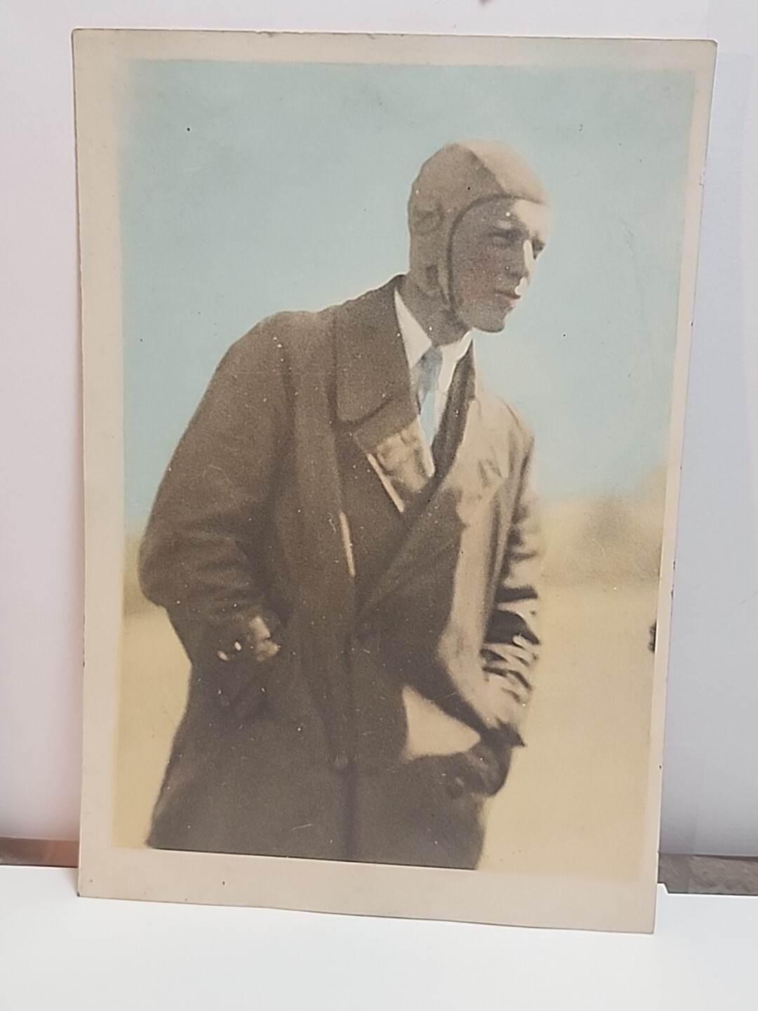 20-30's Vintage Original Charles Lindbergh Color Matte Photo 5 1/4" X 8 ...