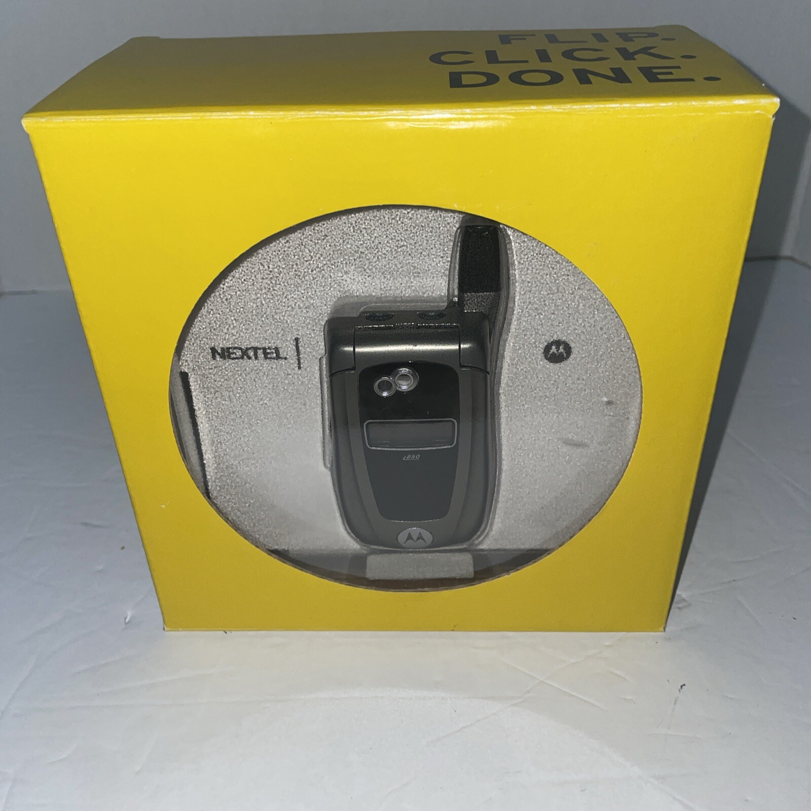 Motorola i850 - Gray and Black ( Nextel ) Rare PTT iDEN Cellular Flip ...