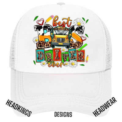 Bus Driver Hat Adjustable Snapback Trucker Hat Best Driver Ever Bus ...