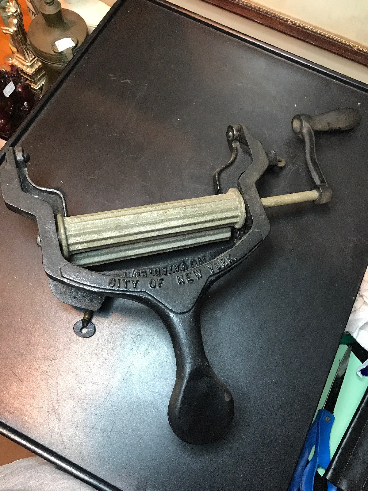 Antique Cast Iron Fluting/crimping Machine. Patented #70. City Of New ...