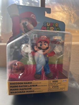 Jakks Nintendo Super Mario Raccoon Mario w/ Super Leaf | eBay