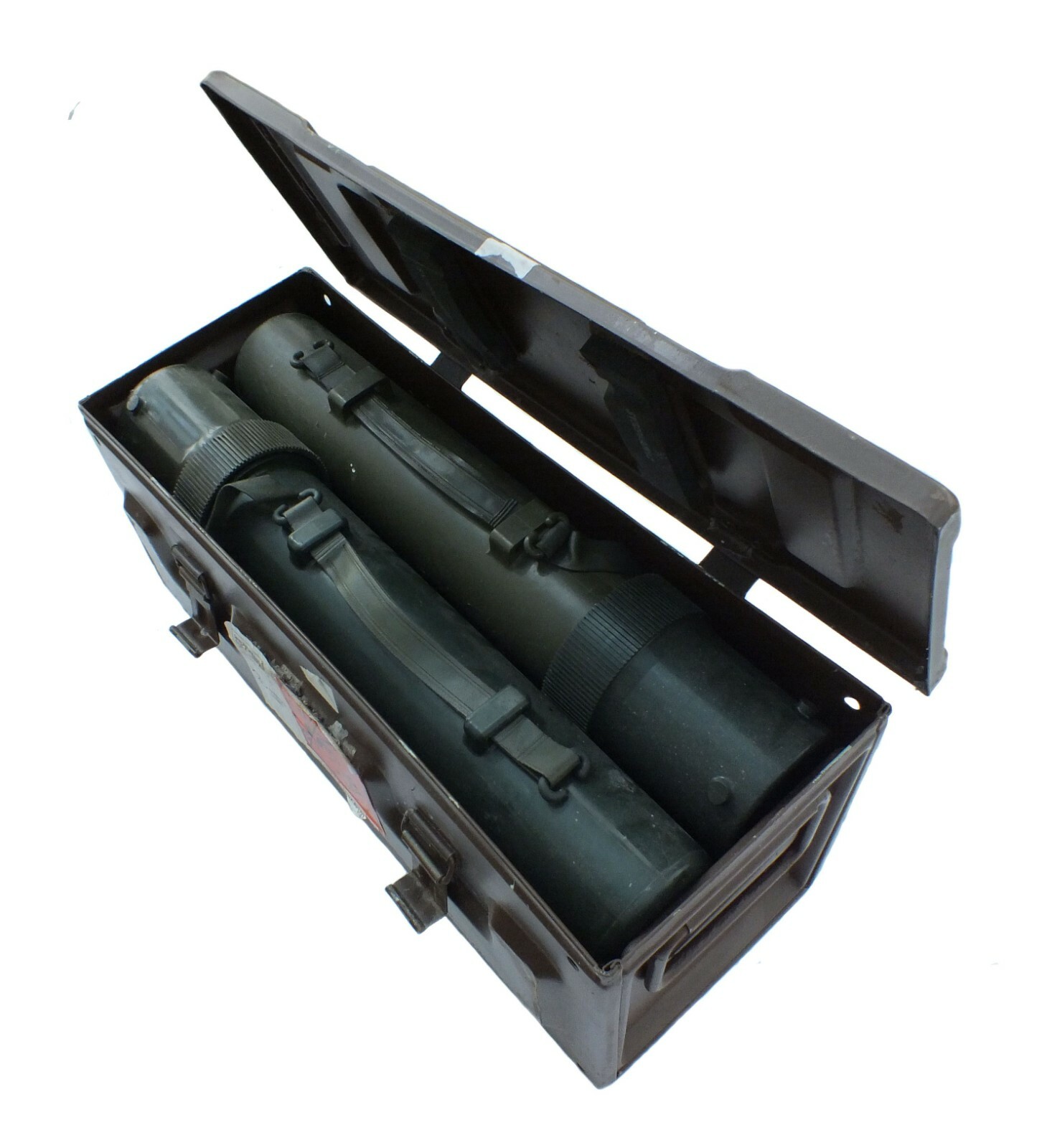 Army Metal 81mm Mortar Ammunition Tin Surplus Storage Box Or Tubes ...