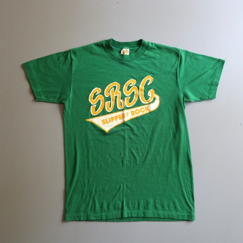 Vintage Green Slippery Rock University College T Shirt Single stitch XS ...