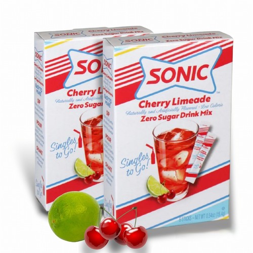 Sonic Mix Cherry Drink Limeade Go Singles Zero Sugar Packets 12 Sticks ...