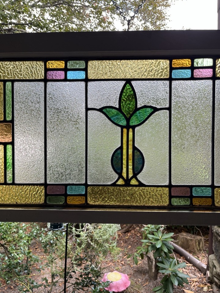 ANTIQUE STAINED GLASS WINDOW, COAL REGION PA, 1920s VG CONDITION | eBay