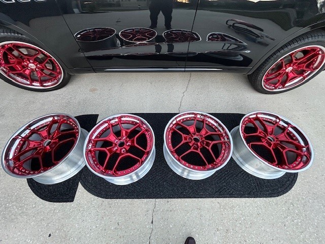 Set of 4 custom forged, 2 piece alloy wheels 21x9 FREE SHIPPING ...