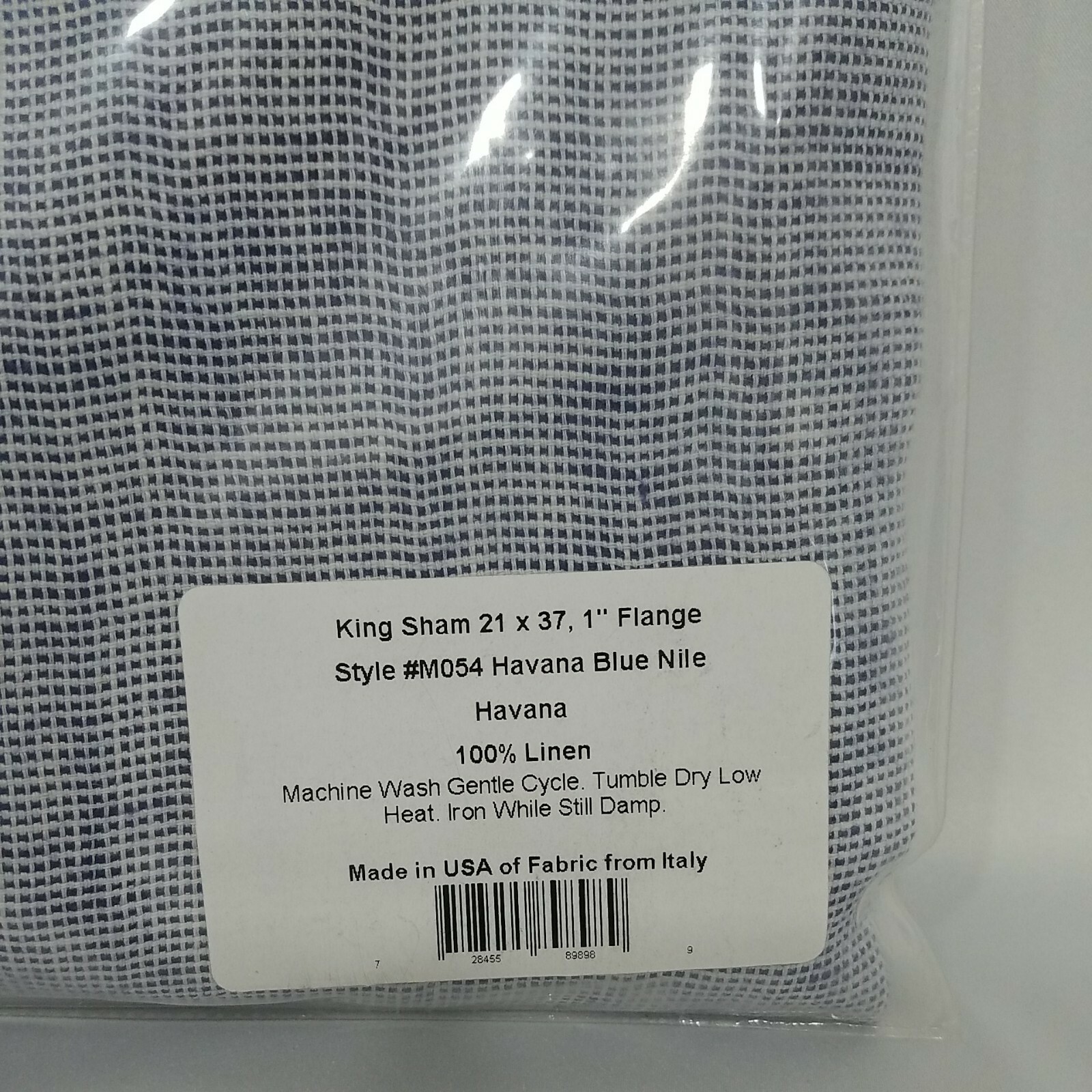 John Matouk Havana Blue Nile 100 Linen KING Sham - Made in USA for sale ...