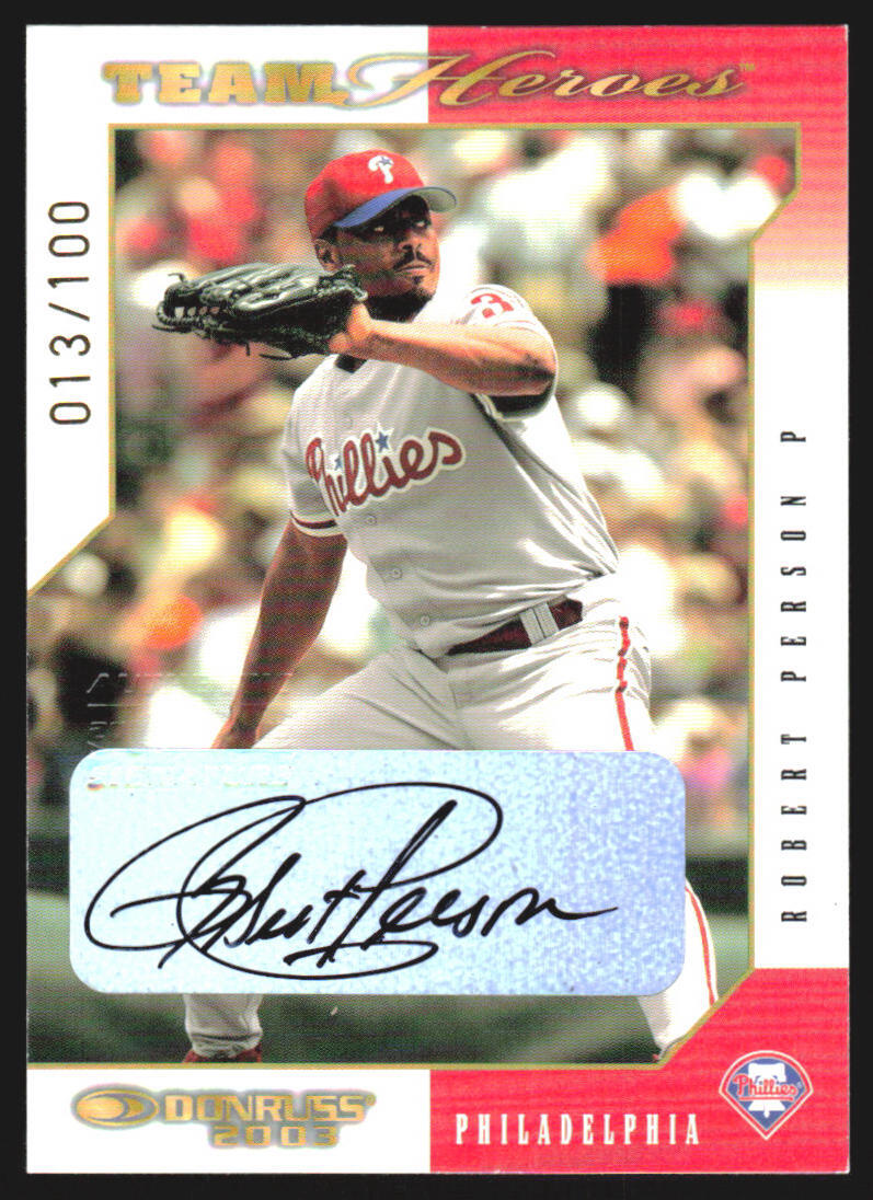 2003+Donruss+Team+Heroes+-+%23395+Robert+Person for sale online | eBay