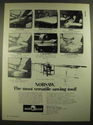 1988 Norsaw Table Saw Ad - The Most Versatile Sawing Tool | eBay