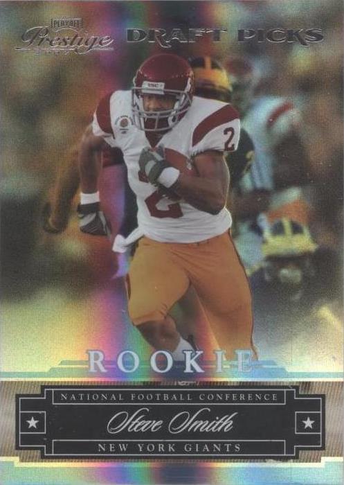 2007 Playoff Prestige - Rookie Steve Smith #172 Draft Picks Light Blue ...