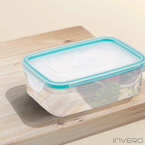 Invero Set of 6 Food Storage Clip Lock Container 450ml with Steam Vent ...