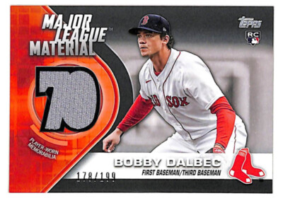 2021 Topps Update Bobby Dalbec Major League Material /199 black jersey ...
