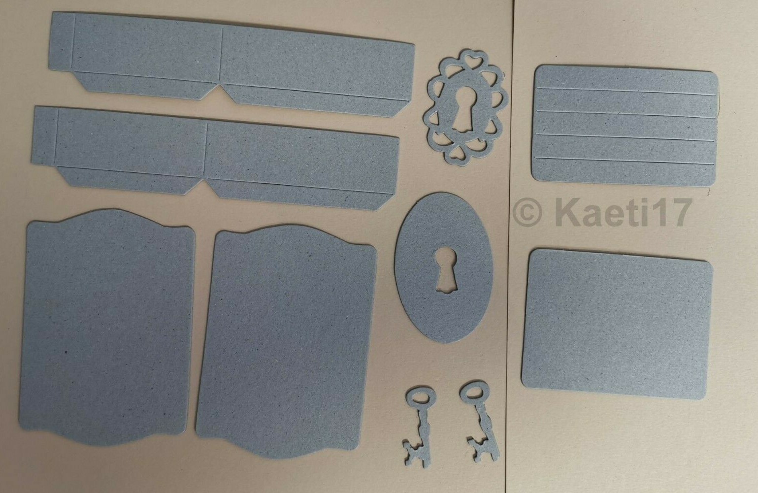 Trinket box keyhole lock keepsake book chipboard die cut Sizzix Eileen ...