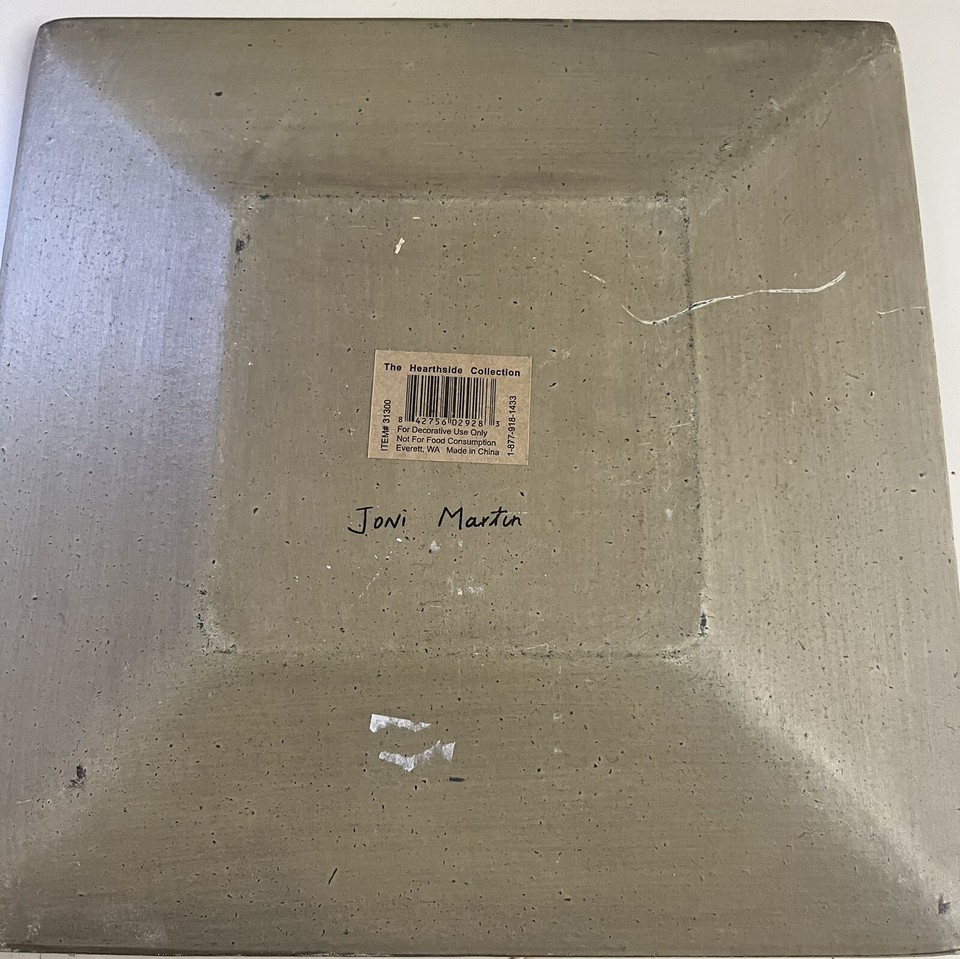 Wooden painted Folk Art Square Plate with Family tree Verse Joni Martin ...