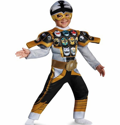 Power Rangers Super Megaforce Silver Ranger Size 3-4 Toddler Muscle ...
