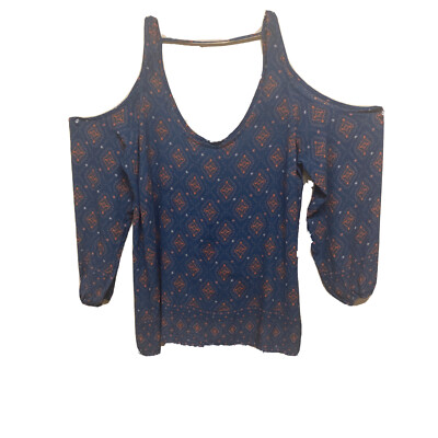 Torrid Strappy Cold Shoulder Top Crepe Plus Size Flowy Blue Size 3XL | eBay