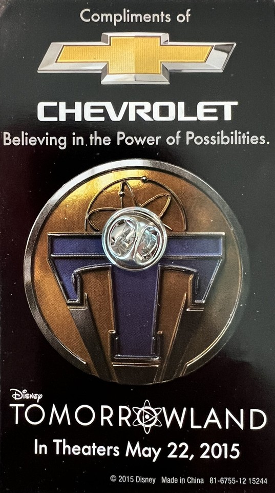 1 Pair/set Tomorrowland World's Fair Movie Emblem Exclusive Badge Pin ...