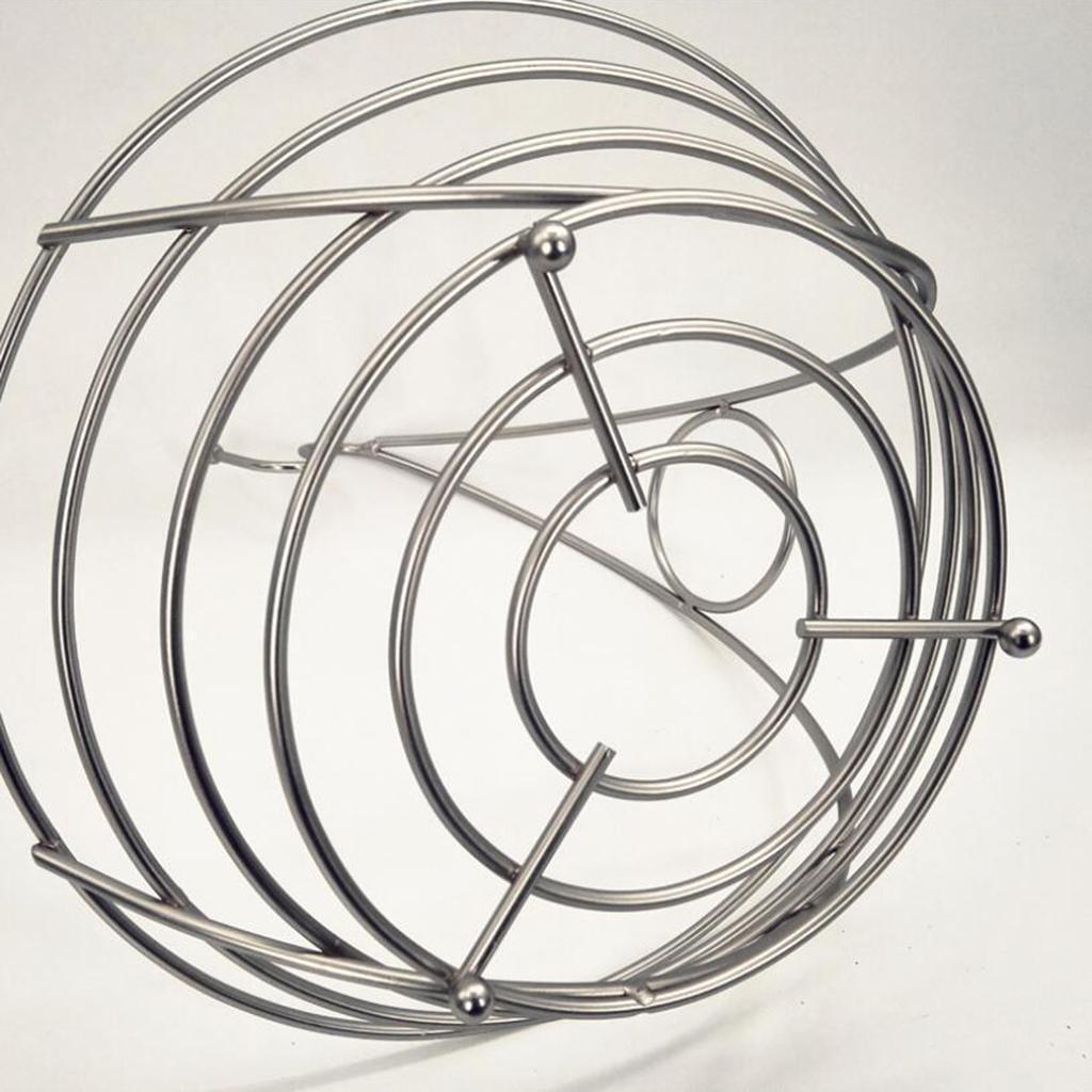 Tabletop Wire Fruit Basket Bowl Stand with Banana Hanger, Silver | eBay