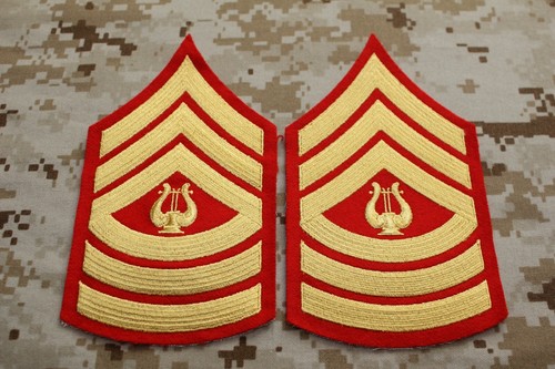 Marine Corps Band USMC Master Sergeant Musician Dress Blue Uniform Rank ...