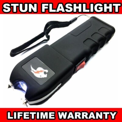 Tactical METAL Stun Gun Maximum Power Rechargeable With Bright LED ...